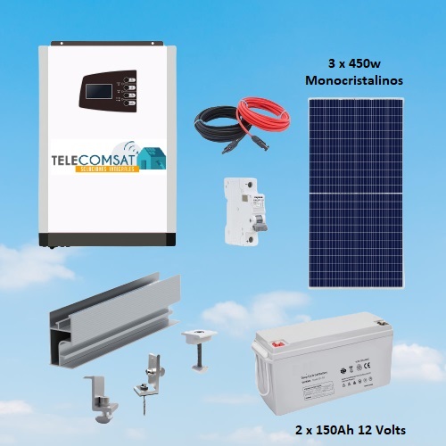 Kit C de 3.000 Watts Alta Eficiencia-MPPT | TELECOMSAT